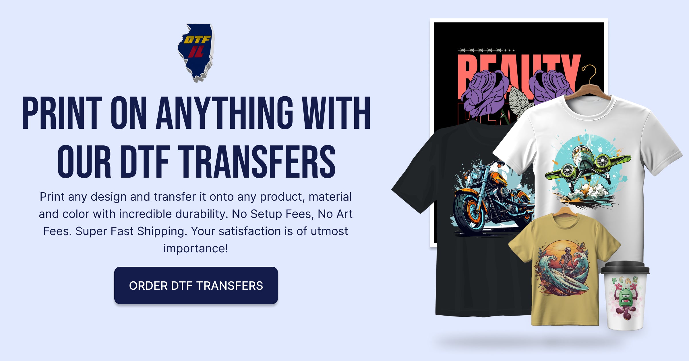 DTF Printing in Illinois | Custom Transfers & Gang Sheets