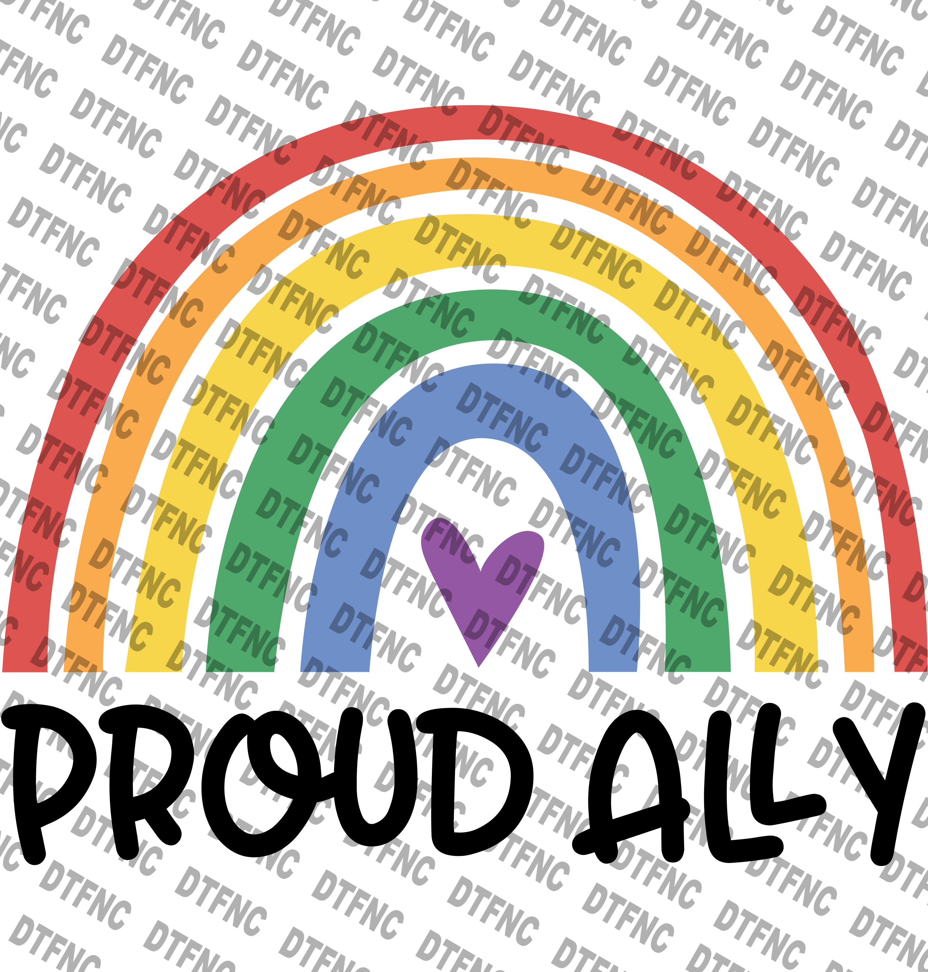 Proud Ally - Vibrant LGBTQ DTF Transfers for Custom Pride Apparel